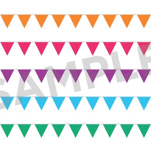 Single Color Triangle Banner Clip Art Set, PNG, SVG, VECTOR, Triangle ...