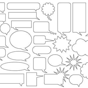 Comic Speech Bubble Clip Art, PNG, SVG, VECTOR, Comic Book Text Bubble ...