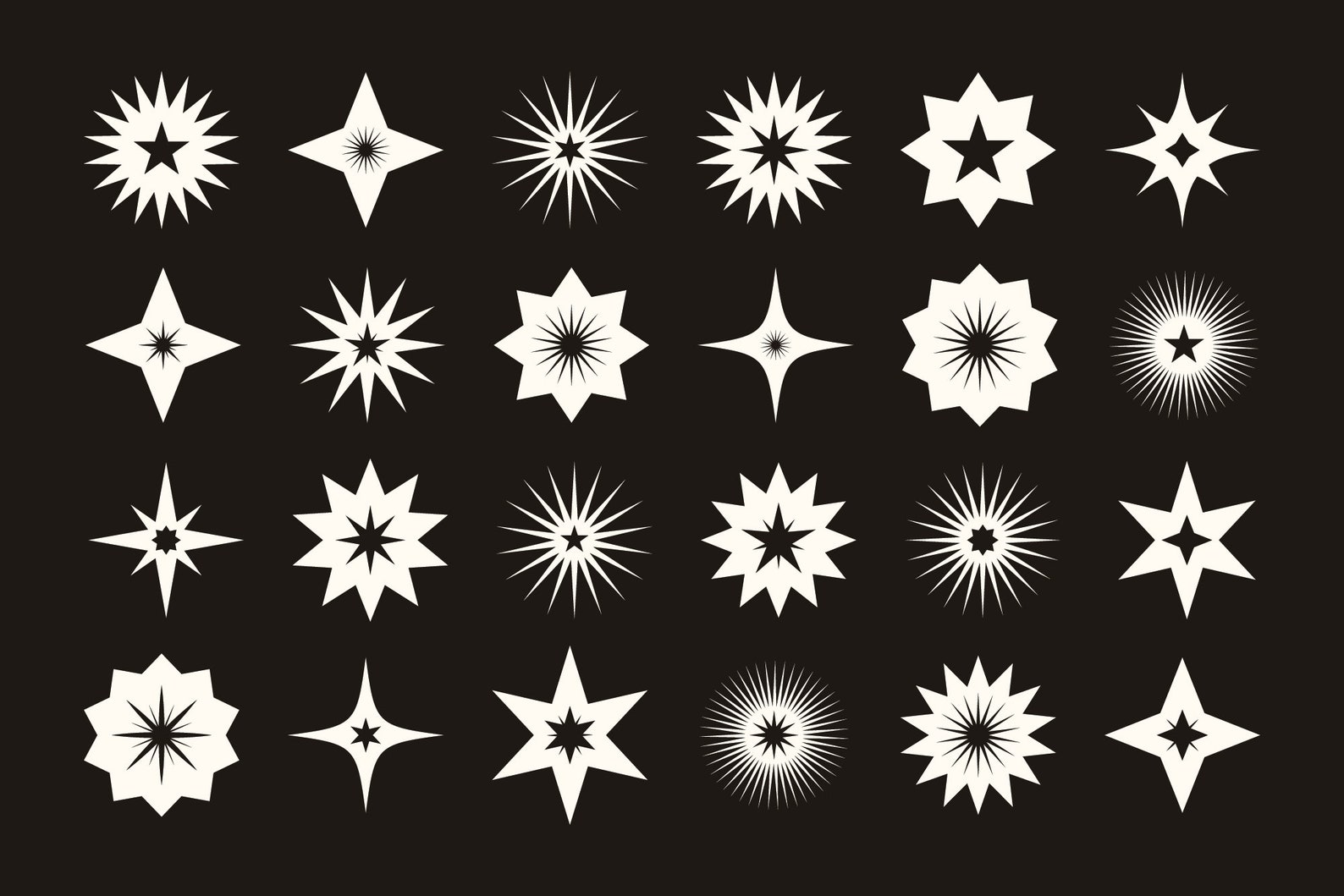 Star Shape Clip Art Collection, PNG, SVG, VECTOR, Star Symbol, Star Set ...