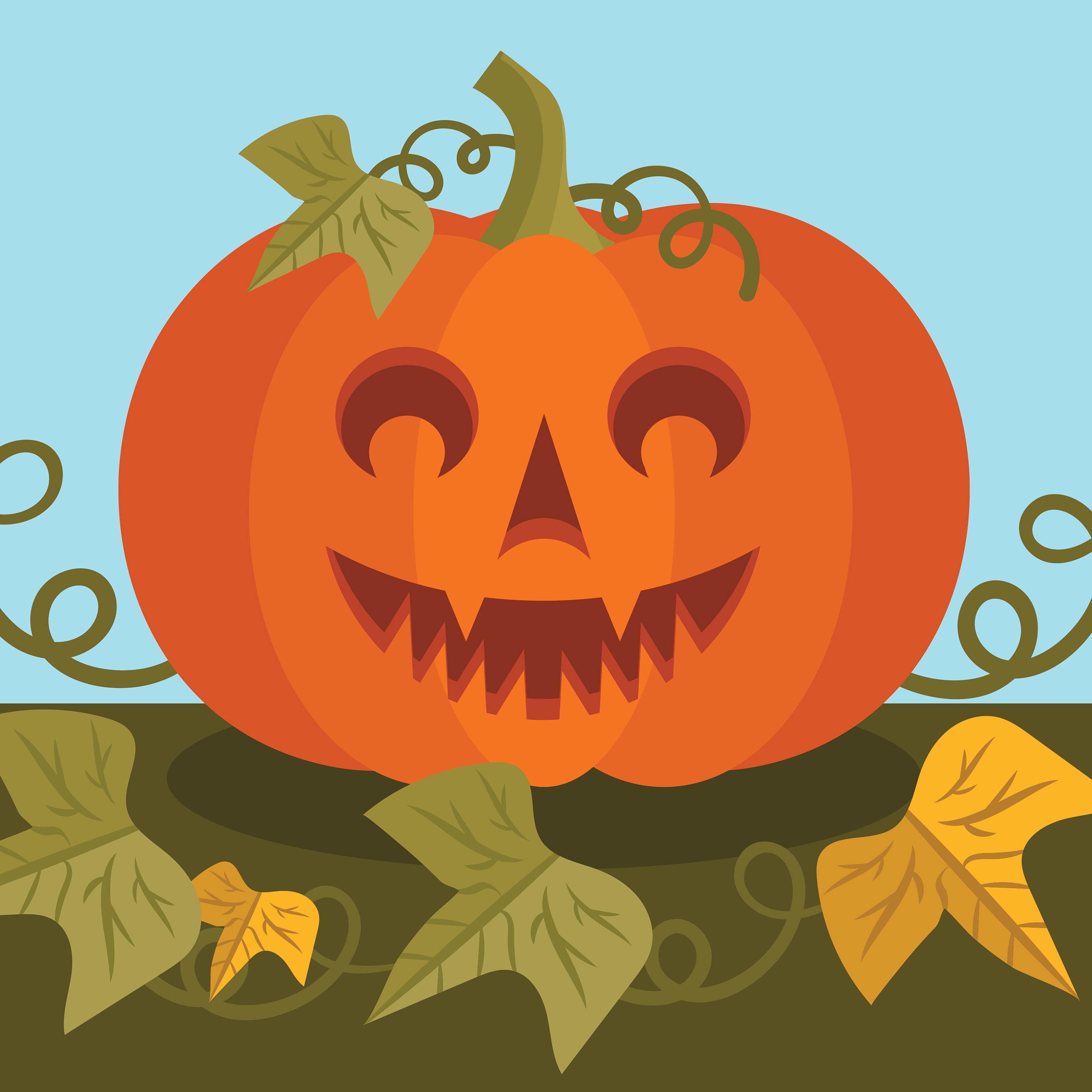 Fall Pumpkins Clip Art Set, PNG, SVG, VECTOR, Carved Pumpkin, Halloween ...