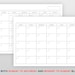 11x17 Inch Blank Calendar, 11" X 17" Printable Calendar, Calendar ...