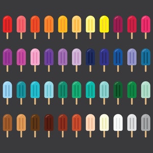 Popsicles & Ice Pops Clip Art Set, PNG, SVG, VECTOR, Dessert Clipart ...