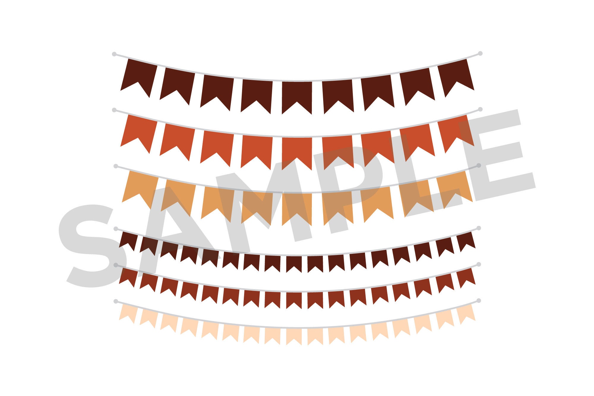 Flag Bunting Banner Clip Art Set, PNG, SVG, VECTOR, Party Banner ...