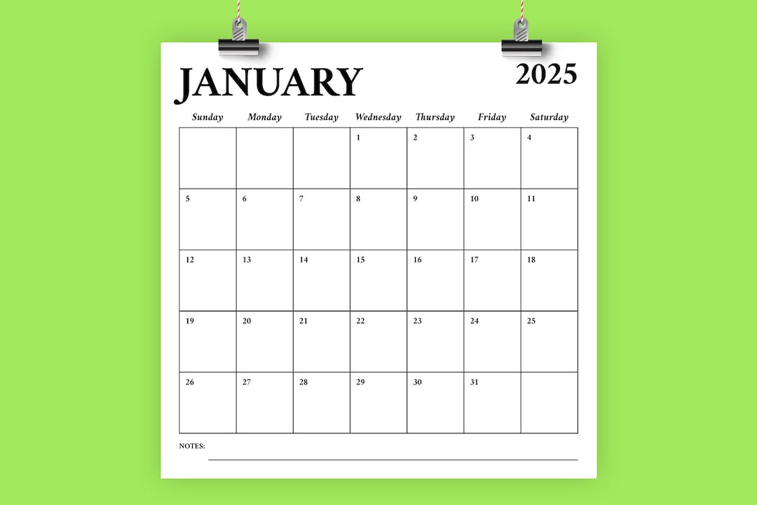 2025 Square 12x12 Calendar Template | INSTANT DOWNLOAD | Bold Serif ... 2025 Square 12x12 Calendar Template | INSTANT DOWNLOAD | Bold Serif ...