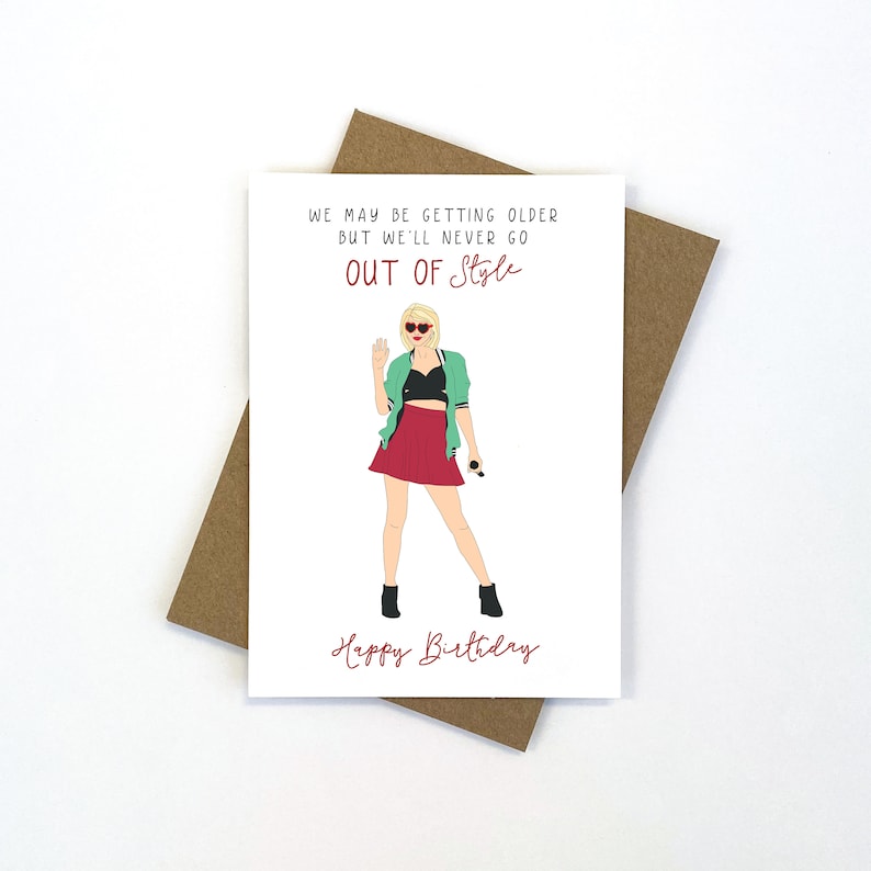 Taylor Swift Birthday Card | Australian Made | Blank Inside | Envelope ...