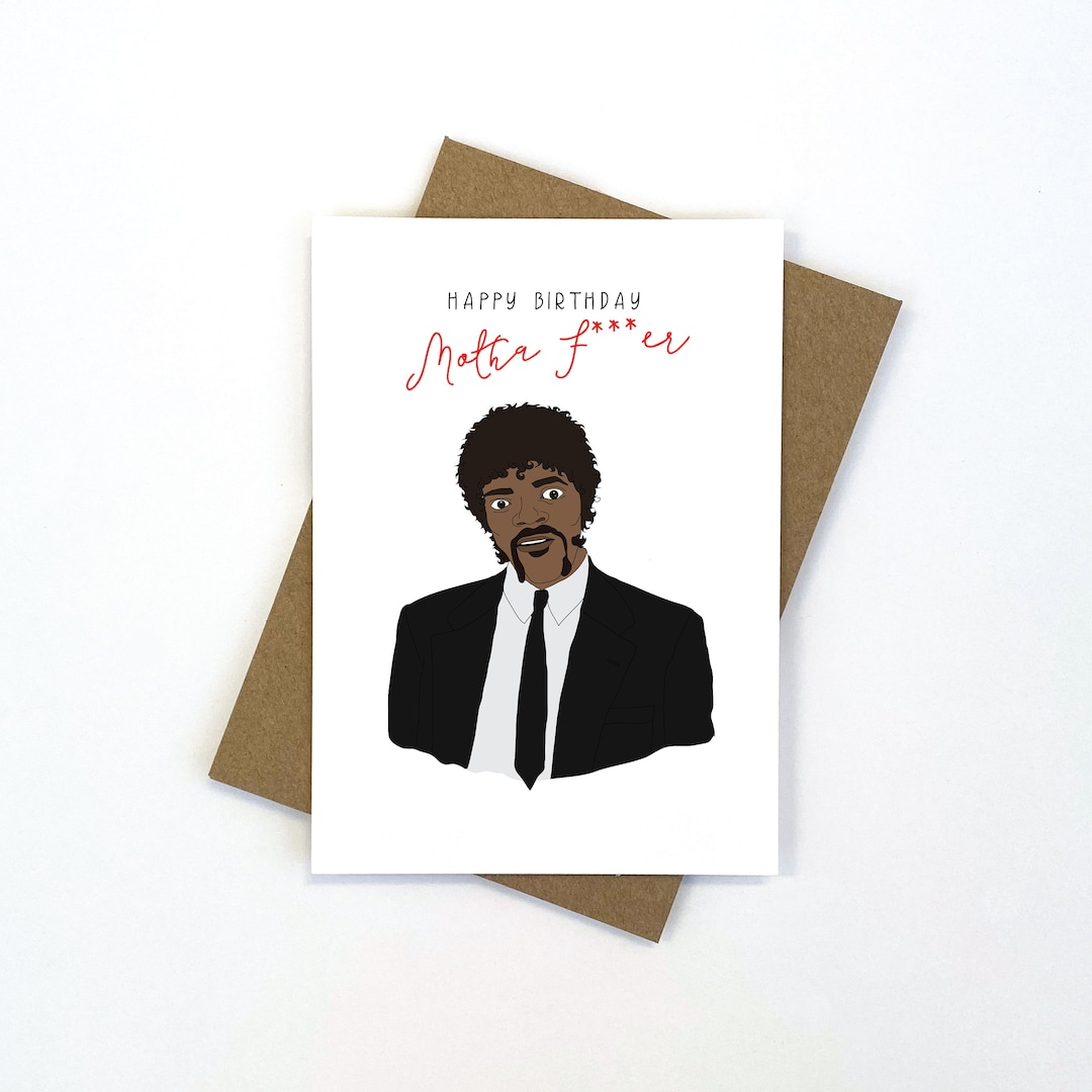 Pulp Fiction Birthday Card Australian Made Blank Inside Envelope ...