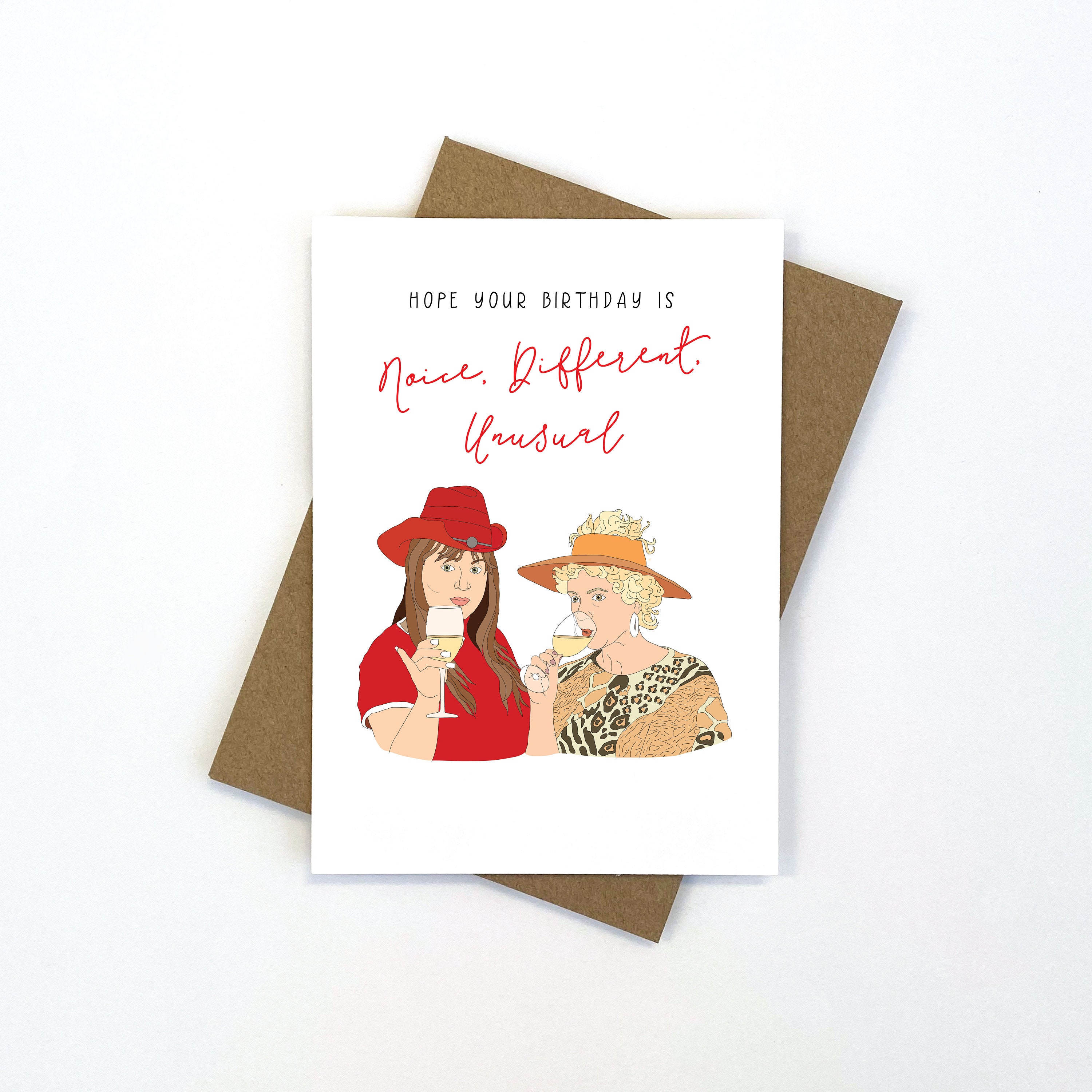 Kath and Kim Birthday Card | Australian Made | Blank Inside | Envelope ...