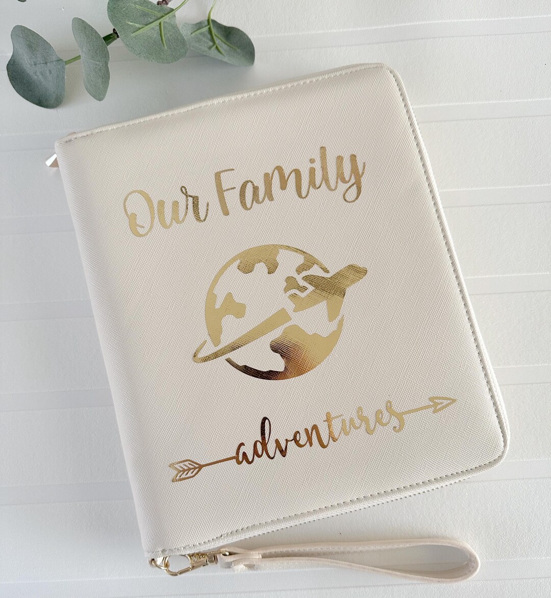 Personalized Family Travel Wallet: Saffiano Leather Passport Holder - Etsy