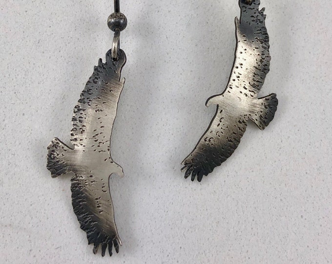 Hawk Earrings Small Sterling Silver Silver Hawk Earrings - Etsy