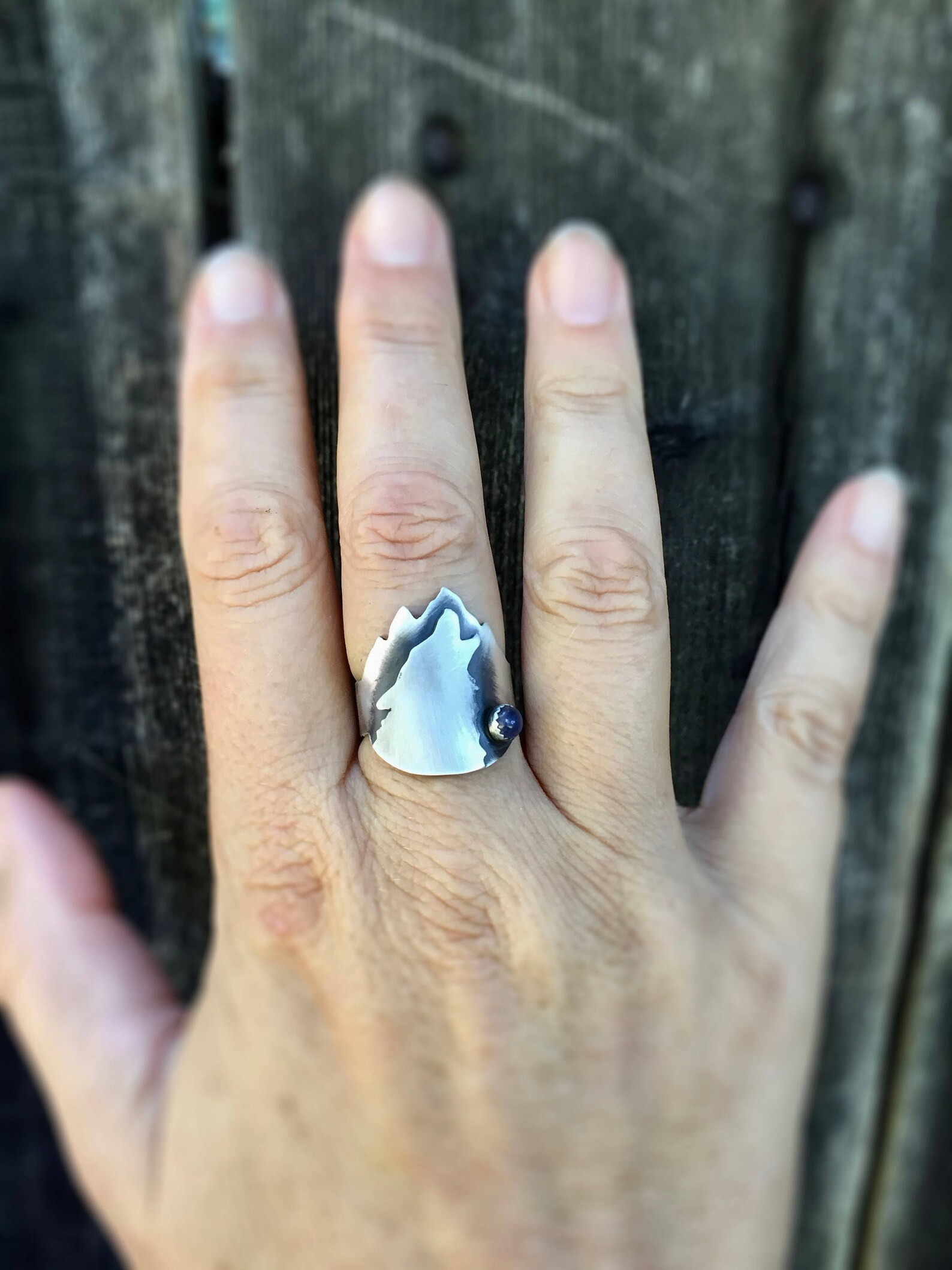 Wolf Ring Sterling Silver Wolf Jewelry Howling Wolf Silver Wolf Animal ...