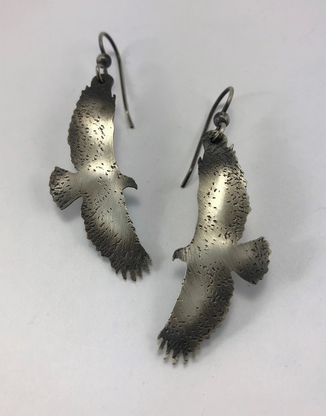 Hawk Earrings Large Sterling Silver Silver Hawk Earrings | Etsy