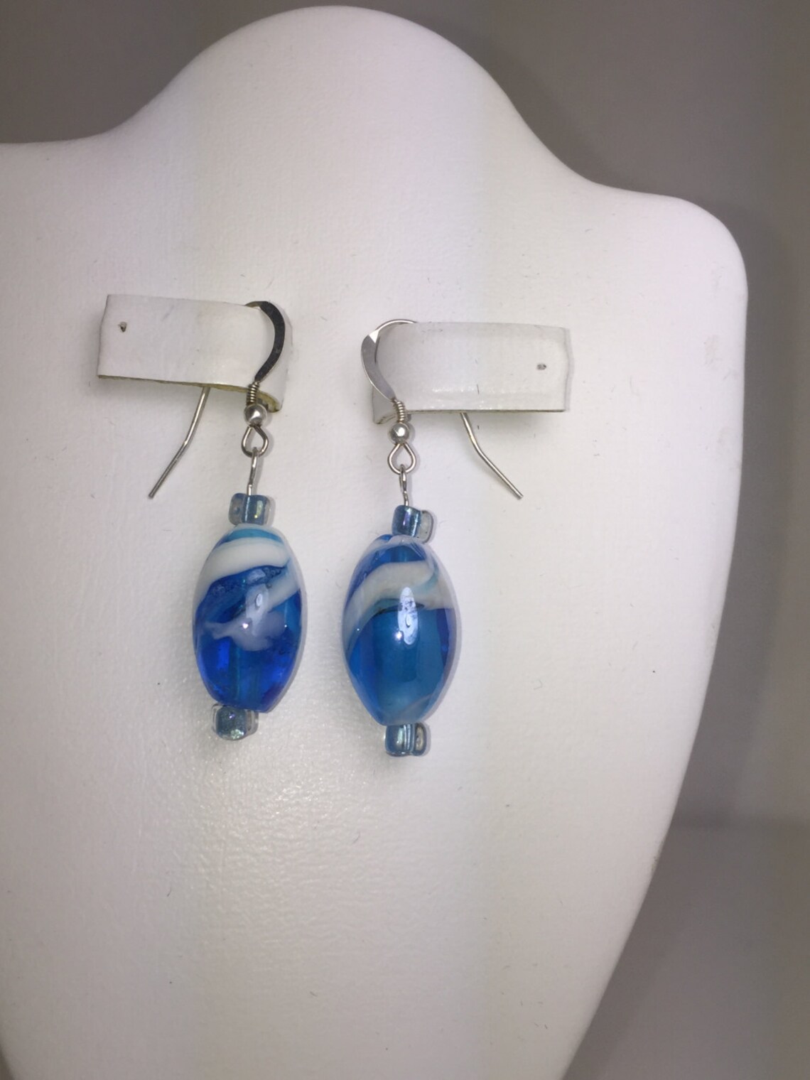 Ocean Waves Blue and White Jewelry Set With Cute Sea Creatures - Etsy