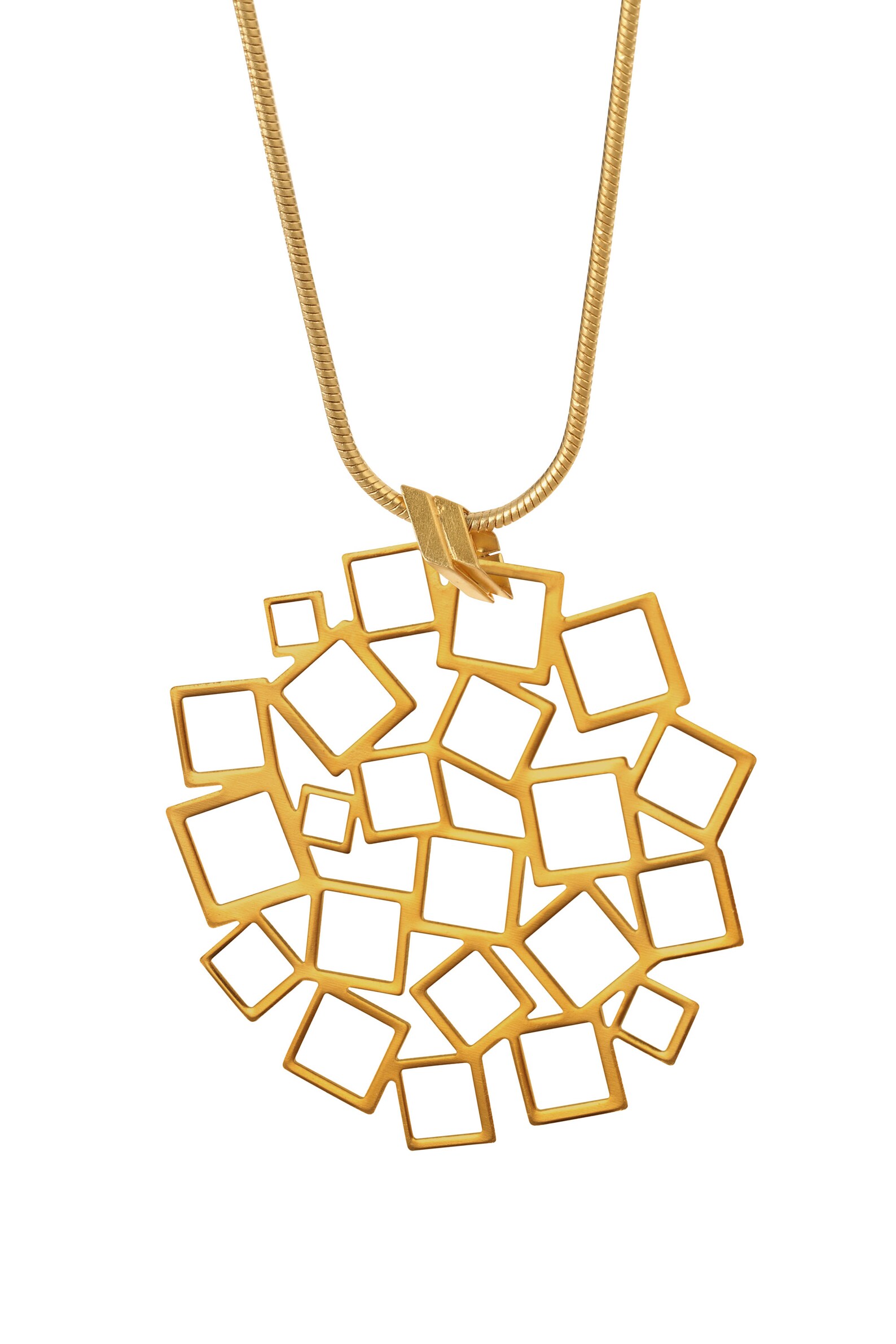 Large Pendant Necklace Statement Necklace Gold Gold Long | Etsy