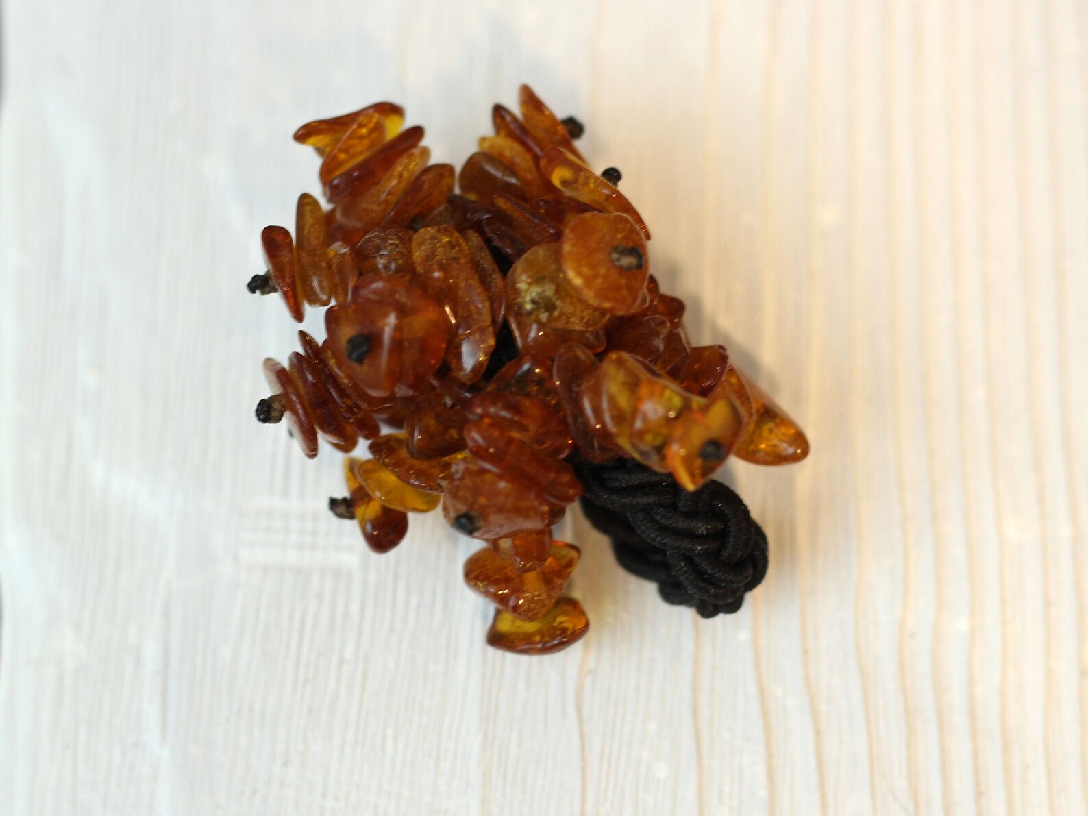 Baltic Red Cognac Amber Chips Woven Ring for Women - Etsy