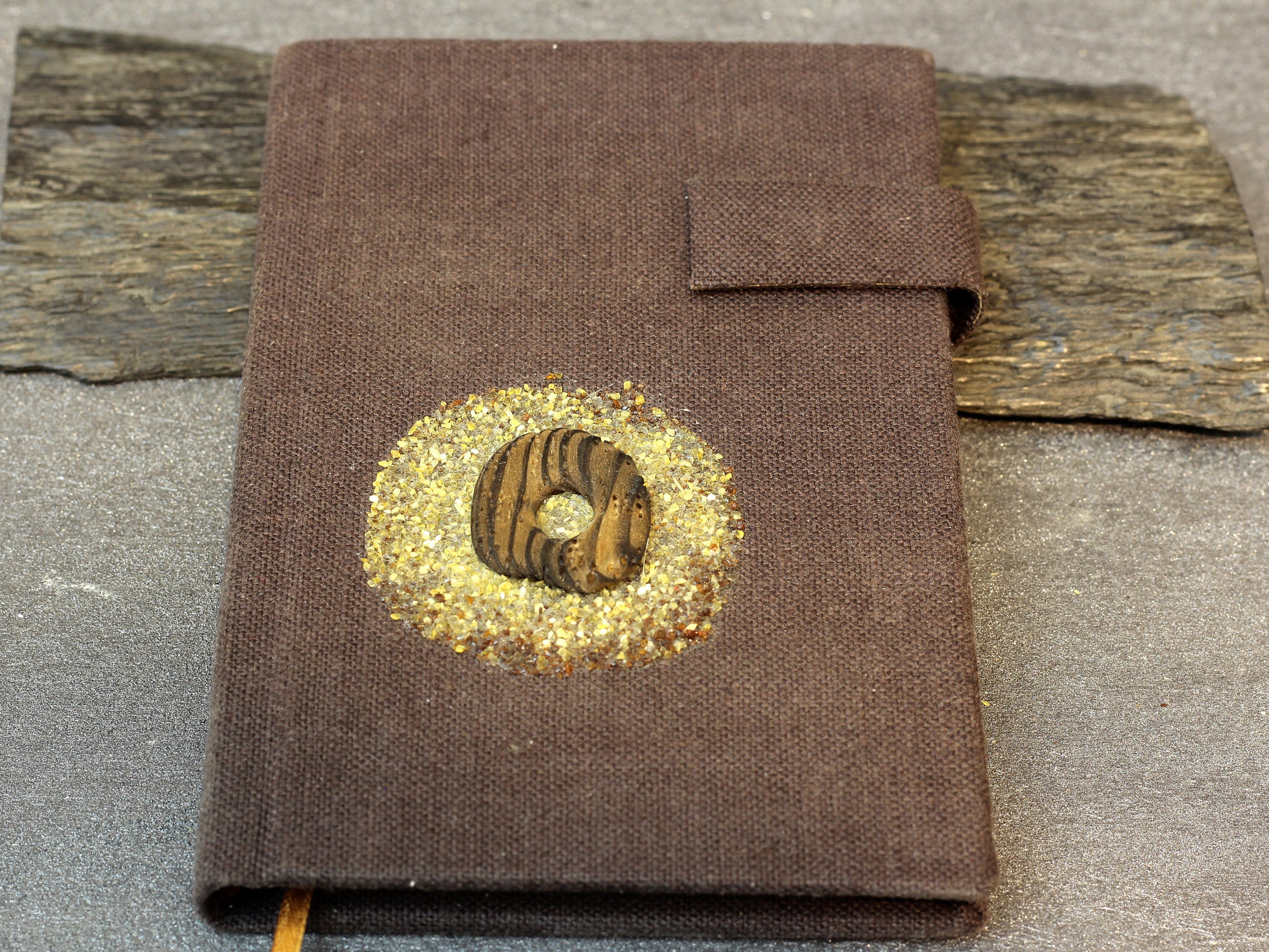 Amber Notebook With Wooden Sun - Etsy