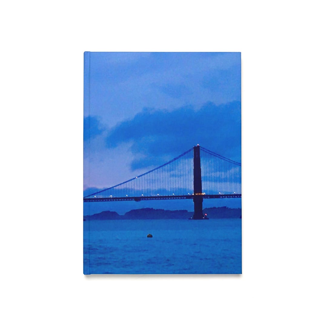 Golden Gate Bridge Dusk Travel Journal | A5 Hardcover Notebook - Etsy