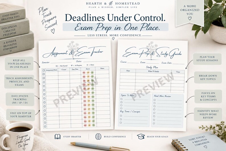 Student Planner Printable | College School Planner | Semester ...