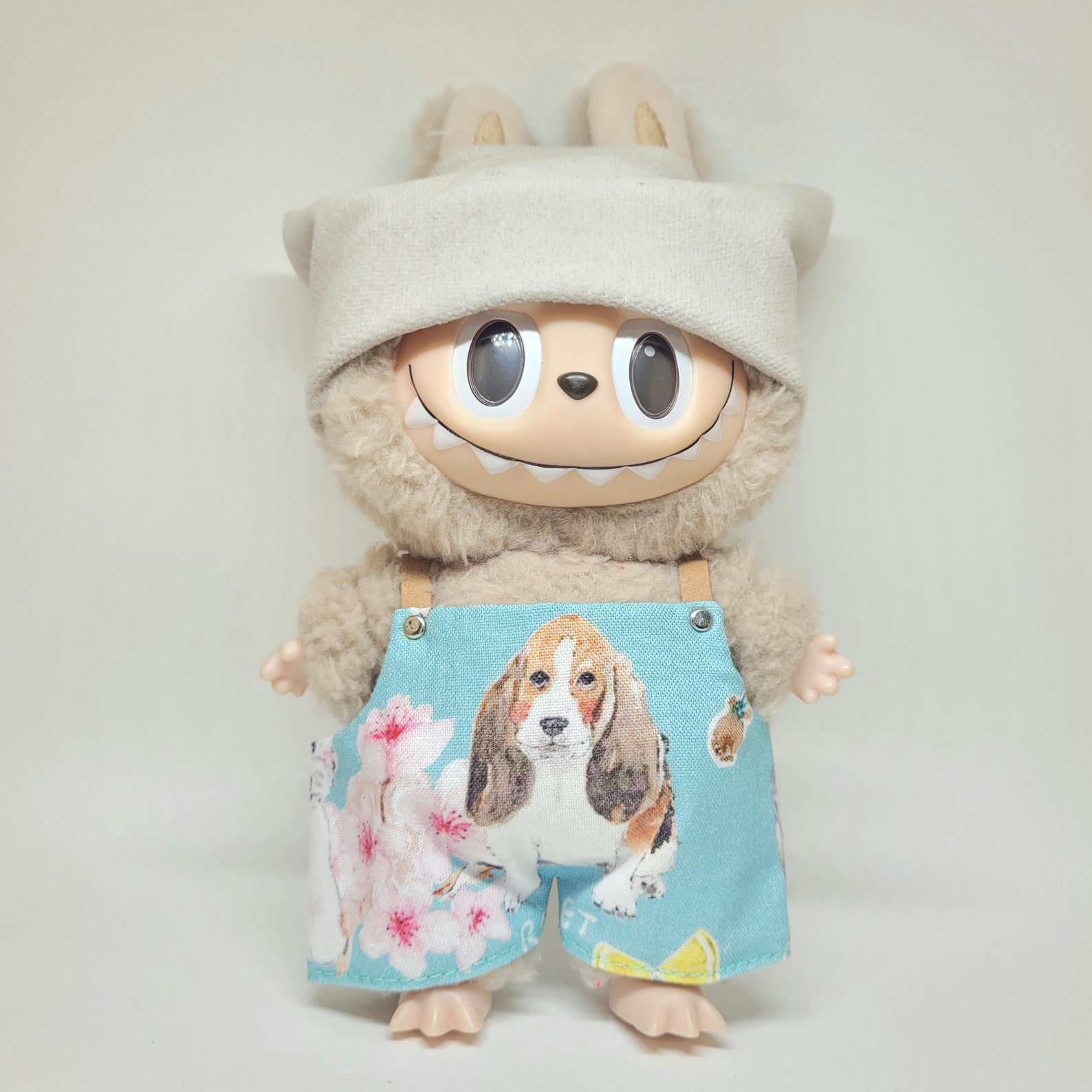 Labubu Macaron Outfit : lovely Dog Set overall and Hat - Etsy