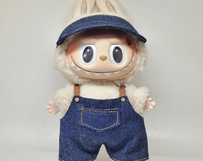 Labubu Macaron Outfit : "blue Set" (overall and Cap) - Etsy