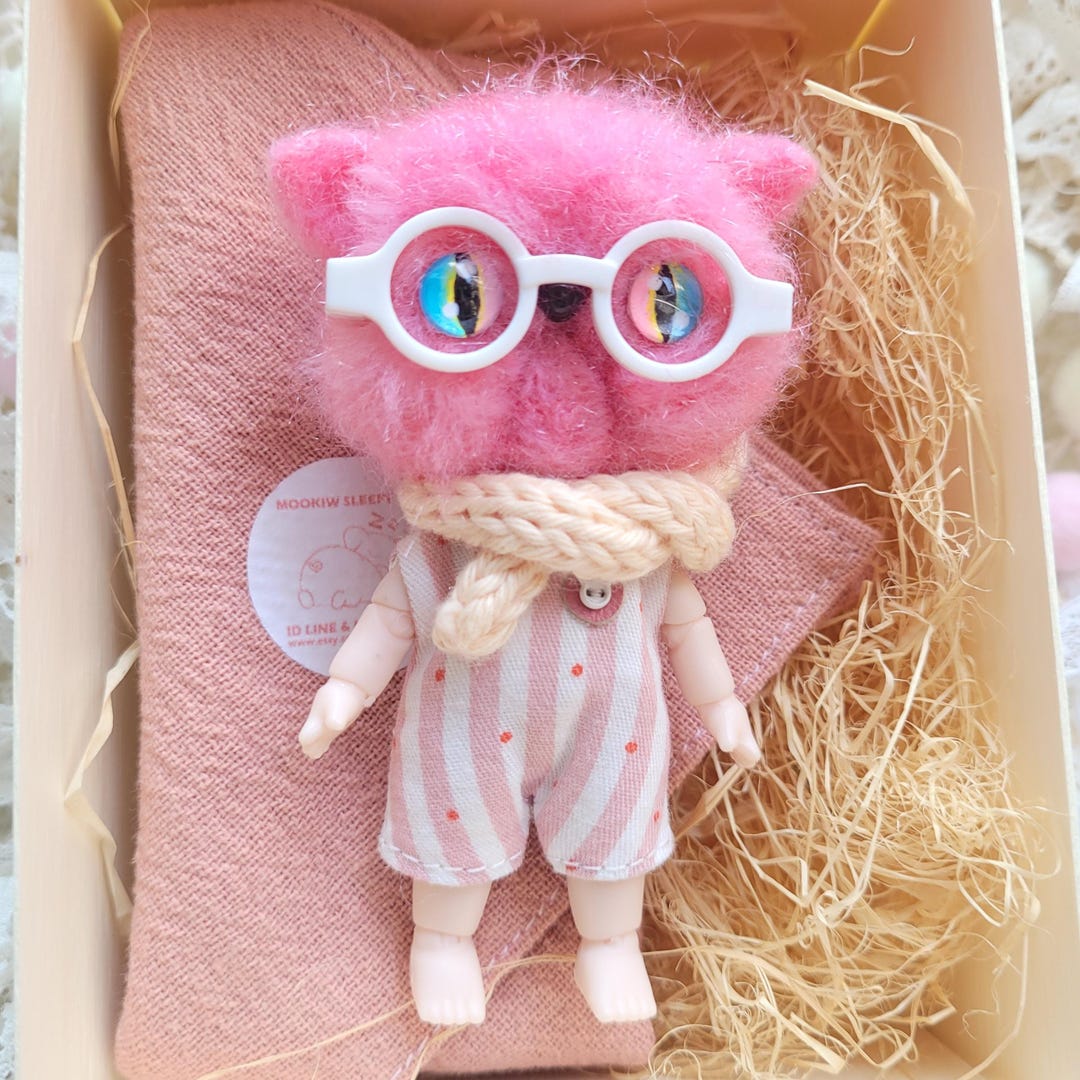 Doll : "pink Cat Doll Set" (doll and Outfits) - Etsy