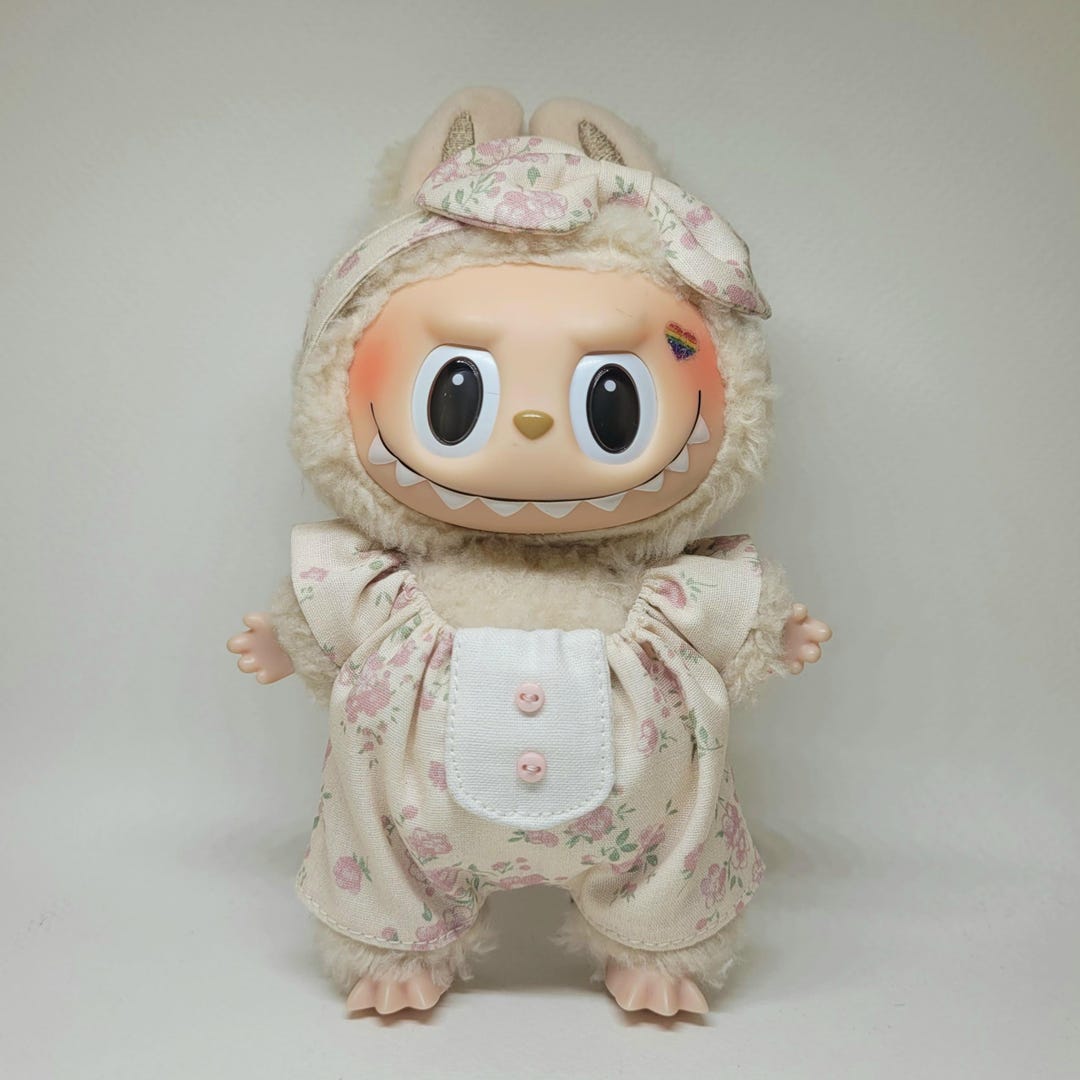 Labubu Macaron Outfit : sweet Blossoms Set dress and Headband - Etsy