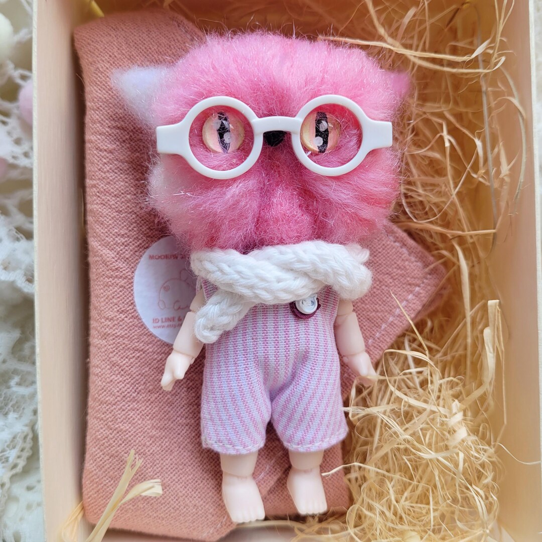 Doll : "pink Cat Doll Set" (doll and Outfits) - Etsy