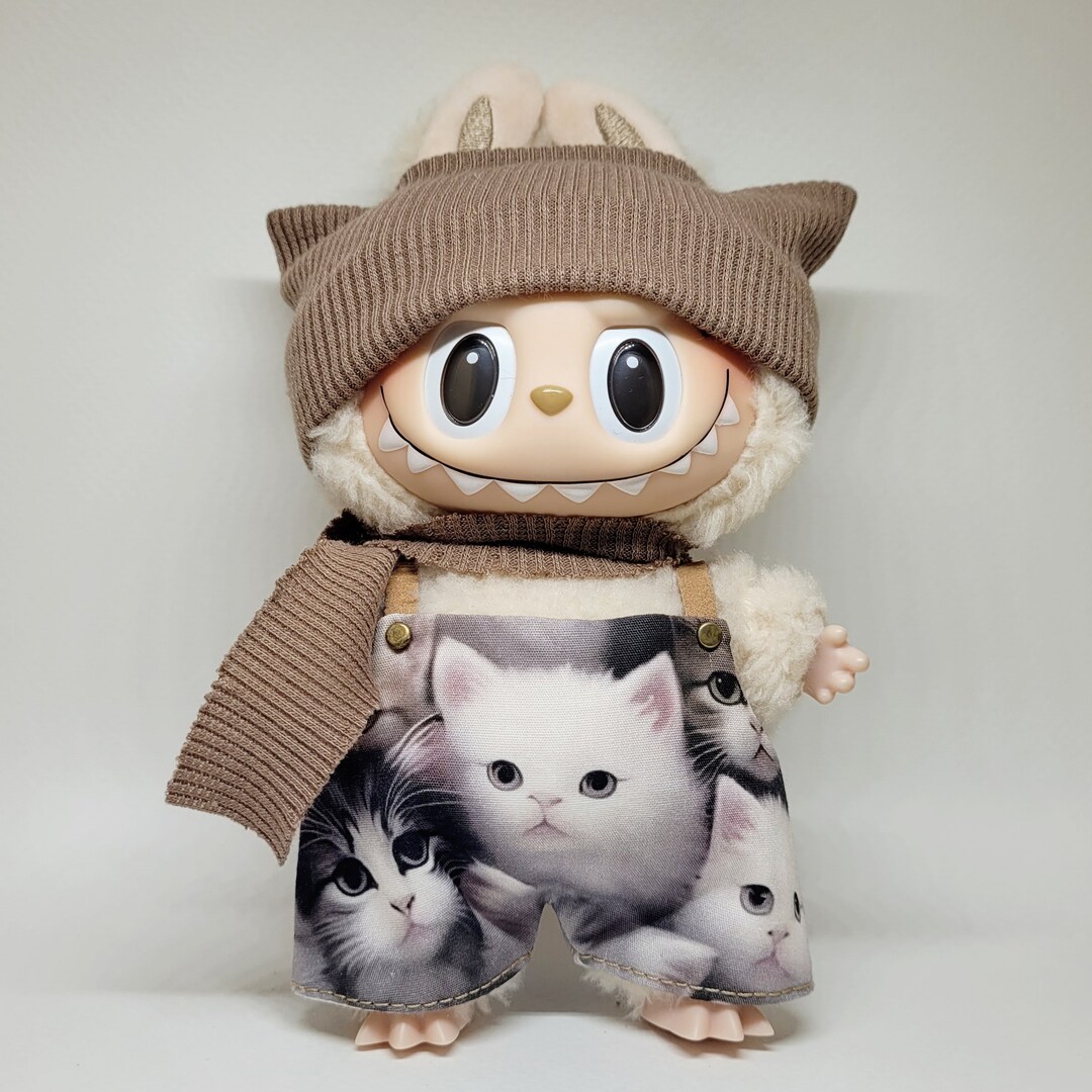 Labubu Macaron Outfit : cute Cat Set jumpsuit and Hat - Etsy