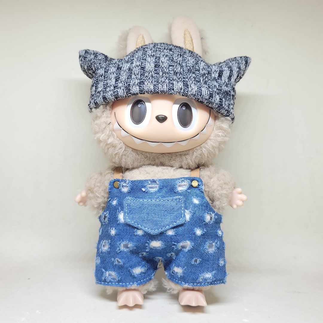 Labubu Macaron Outfit : denim Set jumpsuit and Hat - Etsy