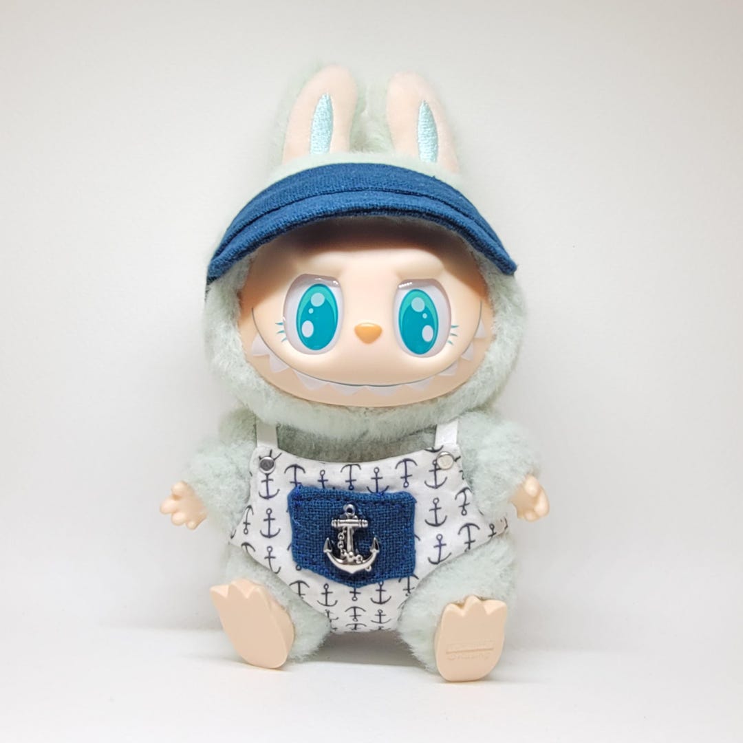 Labubu Macaron Outfit : navy Blue Set jumpsuit and Hat - Etsy