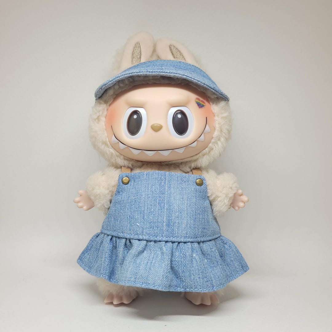 Labubu Macaron Outfit : denim Set dress and Headband - Etsy
