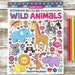 WILD ANIMALS Coloring Activity Book Notebook Doodles by Jess | Etsy