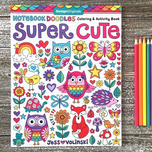 SUPER CUTE Coloring & Activity Book Notebook Doodles by Jess - Etsy