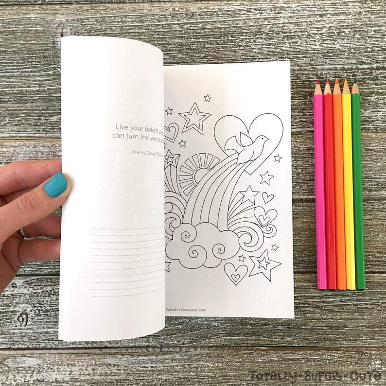 Color Cute On-the-Go Coloring Book by Jess Volinski Small | Etsy