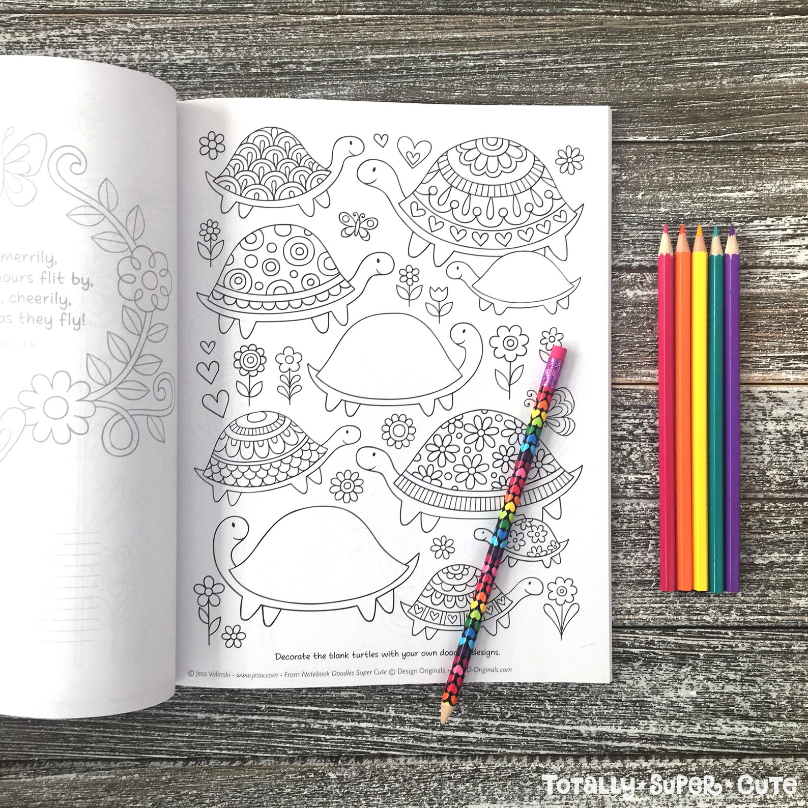 SUPER CUTE Coloring & Activity Book Notebook Doodles by Jess | Etsy