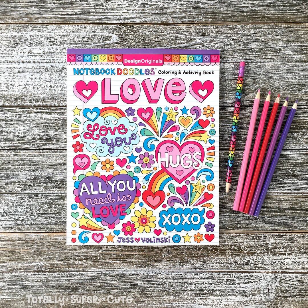 LOVE Coloring Activity Book • Notebook Doodles by Jess Volinski • Kids ...