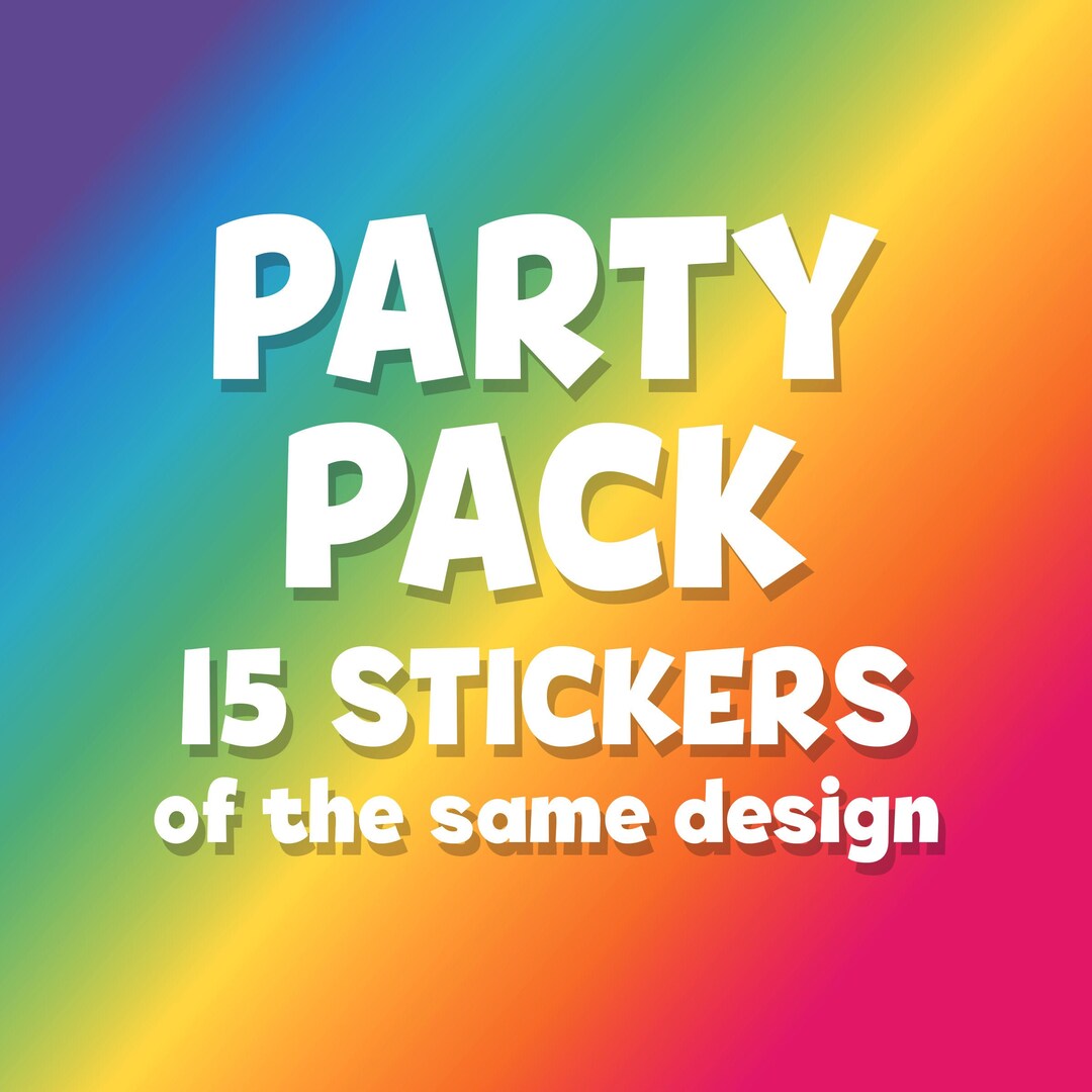 FIFTEEN 15 Vinyl Decal STICKERS Choose Your Favorite Birthday Party ...