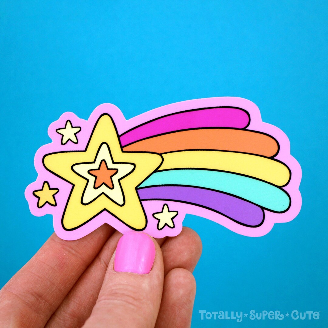 CUTE SHOOTING STAR Vinyl Decal Sticker Laptop Decal, Gift, Magical ...