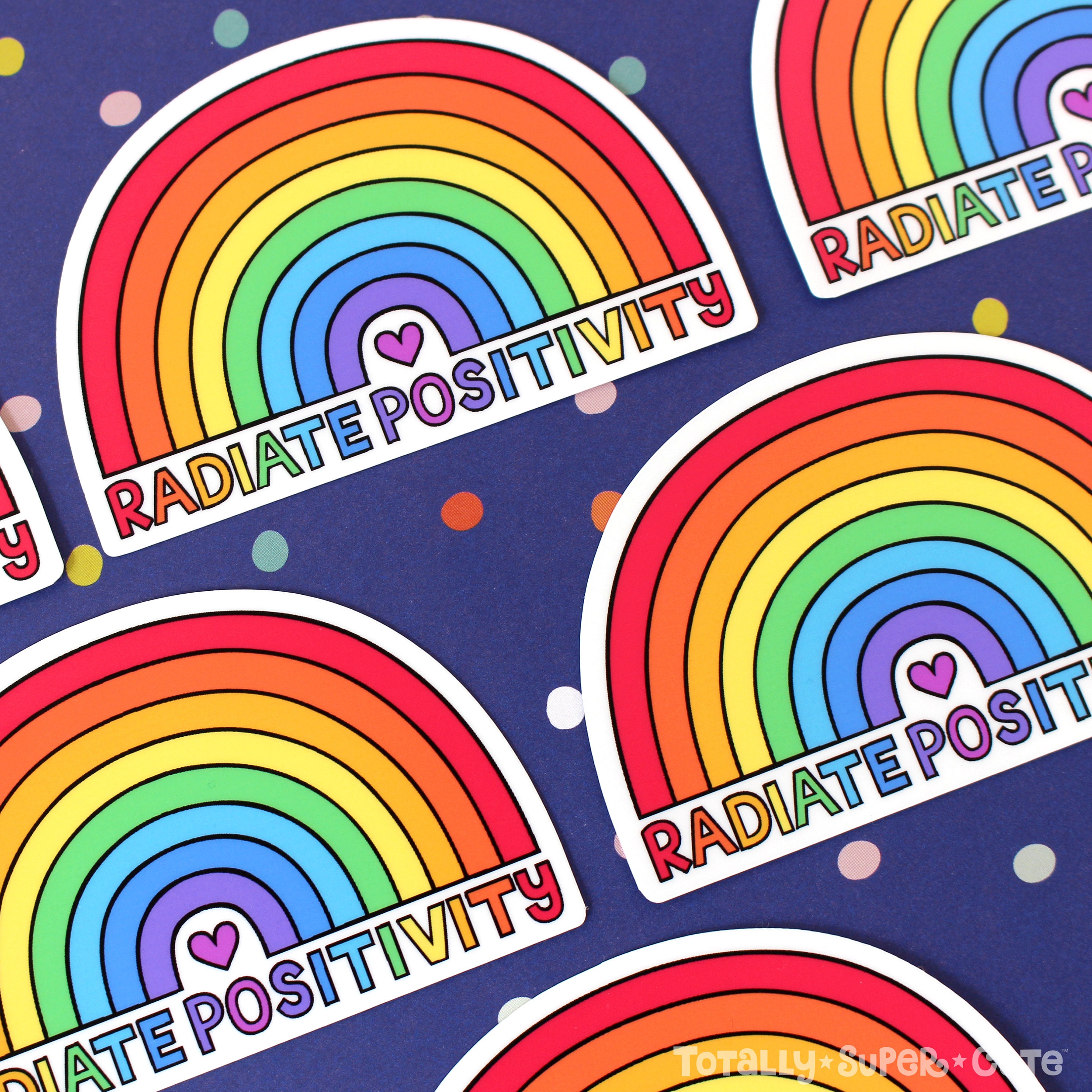 RADIATE RAINBOW POSITIVITY Vinyl Decal Sticker Laptop Decal | Etsy