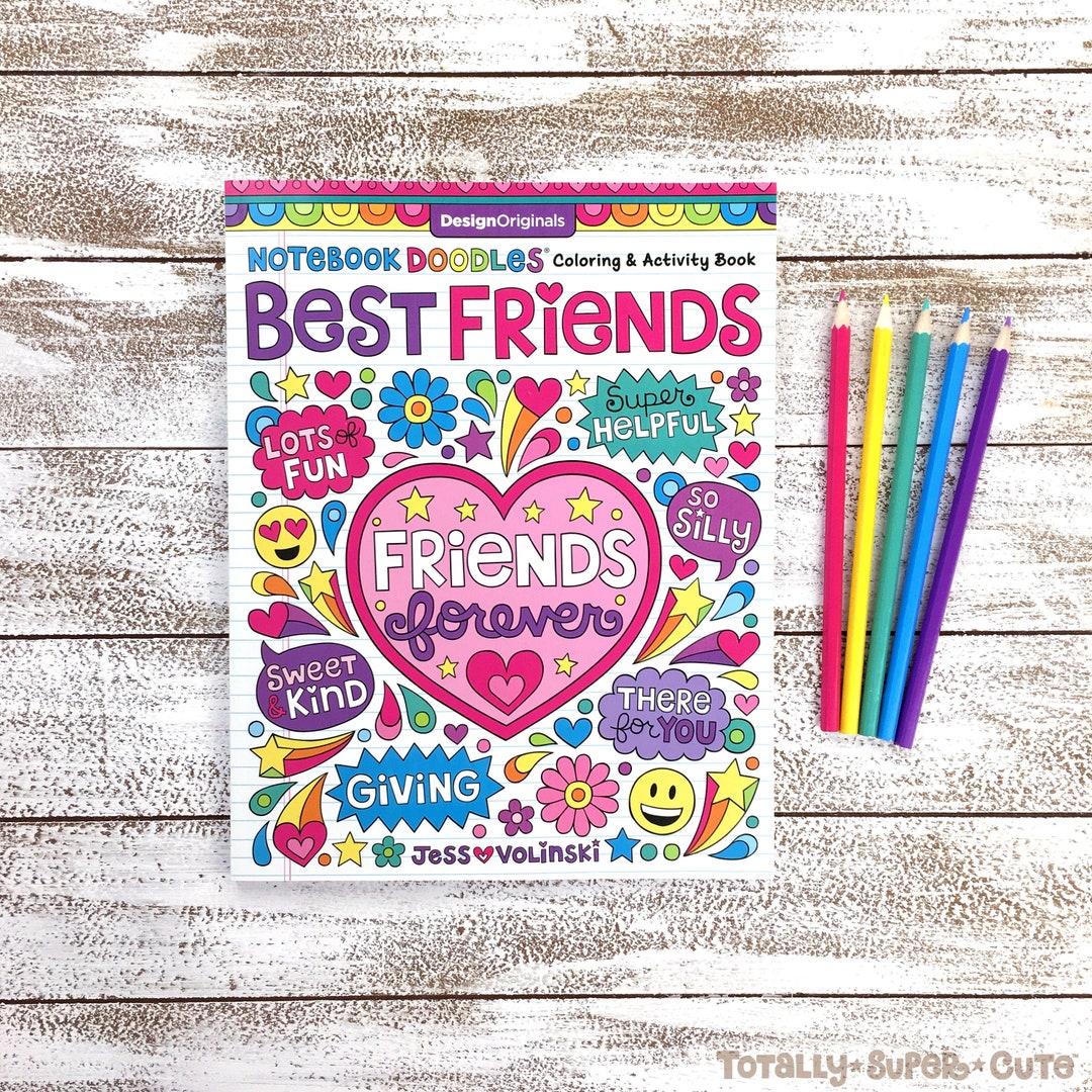 BEST FRIENDS Coloring Book • Notebook Doodles by Jess Volinski ...