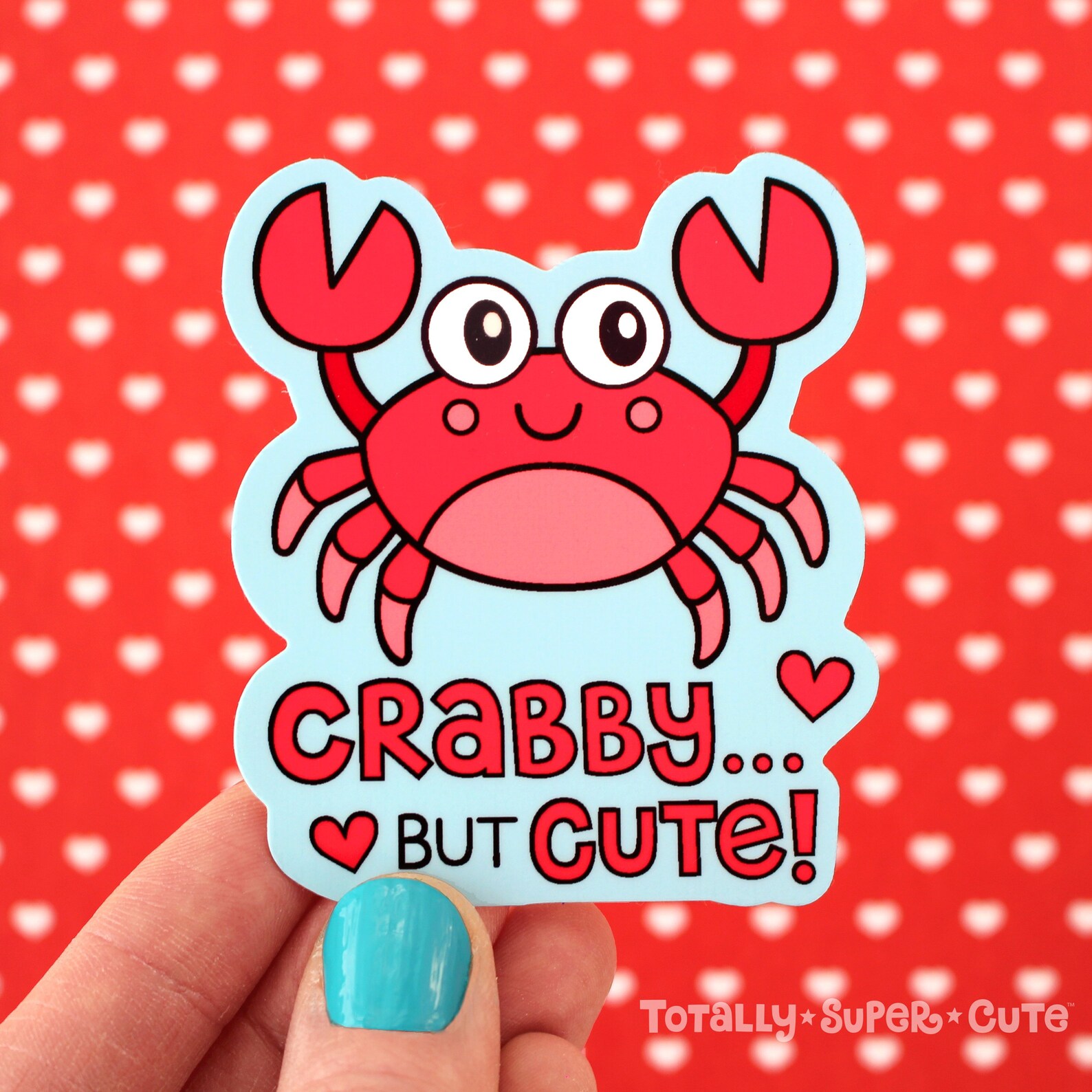 CRABBY BUT CUTE Vinyl Decal Sticker Funny Pun Laptop Decal - Etsy