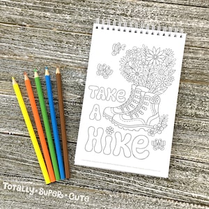 ADVENTURE AWAITS On-the-go SPIRAL Coloring Book by Jess Volinski Small ...