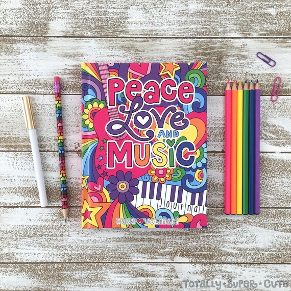 Peace Love Music Coloring Pages