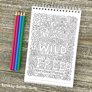 ADVENTURE AWAITS On-the-go SPIRAL Coloring Book by Jess Volinski Small ...
