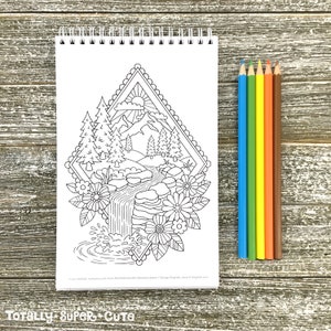 ADVENTURE AWAITS On-the-go SPIRAL Coloring Book by Jess Volinski Small ...