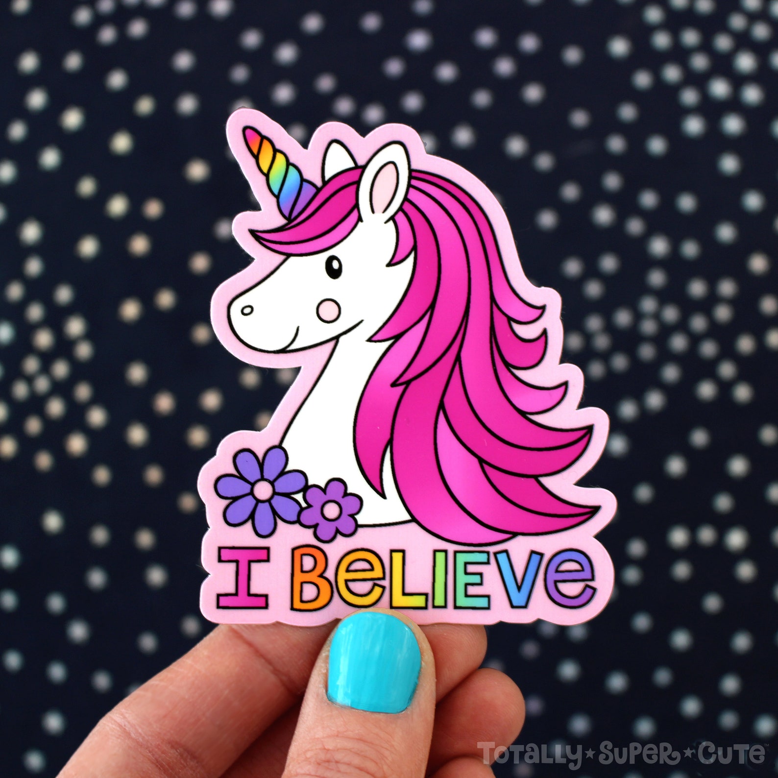 I BELIEVE in UNICORNS Vinyl Decal Sticker Laptop Decal - Etsy