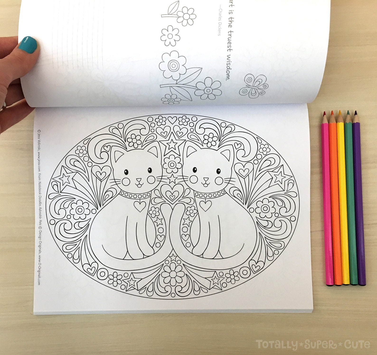 ADORABLE PETS Coloring Book Notebook Doodles by Jess | Etsy