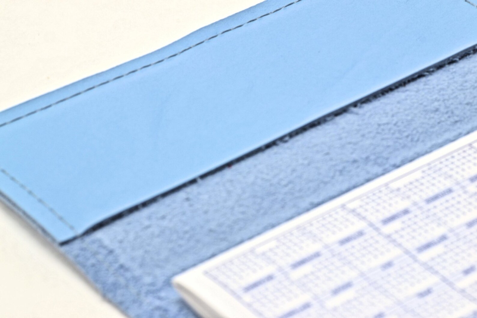 Sky Blue Leather Basic Checkbook Cover, Handmade Blue Check Book Cover ...