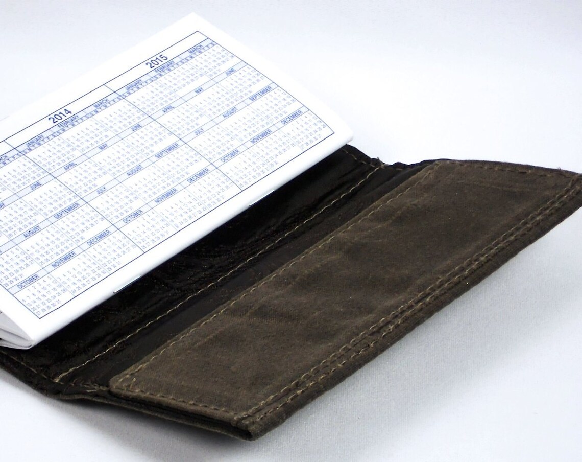 Handmade Brown Checkbook Cover Basic Check Book Unisex - Etsy