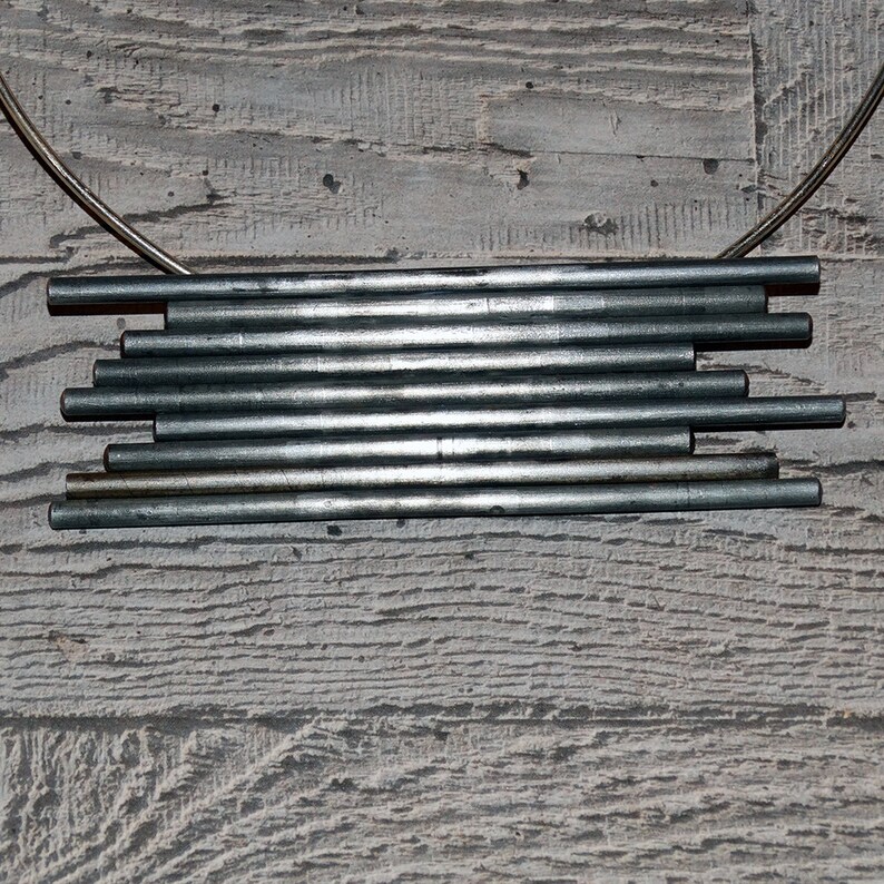 Steel Rods & Sterling Silver Neck Cuff - Etsy UK