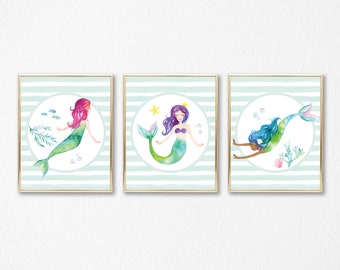 Mermaid prints | Etsy